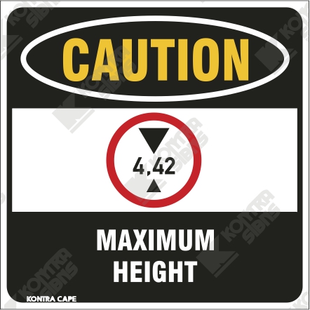 WC520 – Caution Maximum Height | Kontra Signs