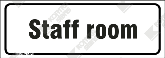 WC631 – Staff Room | Kontra Signs