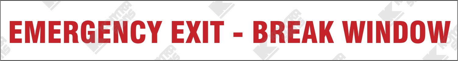 WC771 – Emergency Exit – Break Window | Kontra Signs